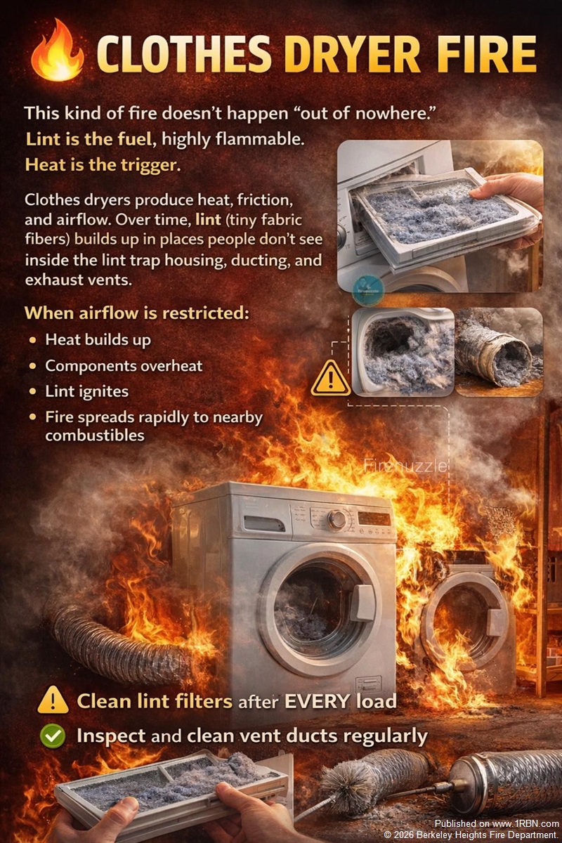 Fire Officials Stress Dryer Vent Maintenance After Lint-Related Fire Risks
