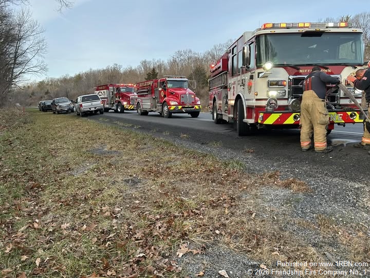 Friendship Fire Company Assists with Wildfire Along Route 322
