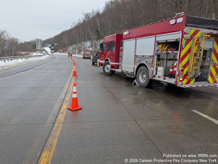 Canaan Fire Responds to Vehicle Fire at I-90 Eastbound On-Ramp