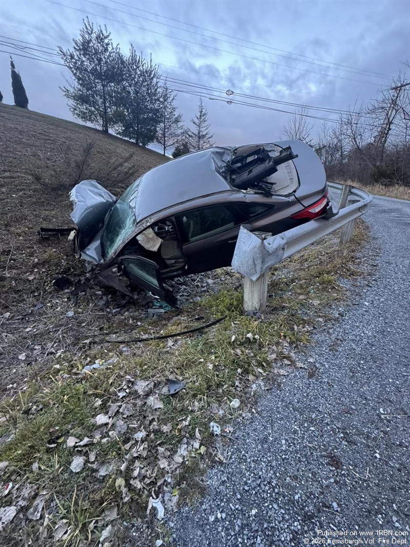 Ferrisburgh Fire Responds to Early-Morning Single-Vehicle Crash