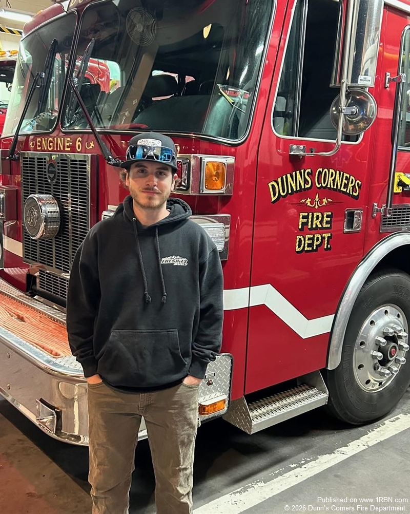 New EMT Joins Dunn’s Corners Fire Department
