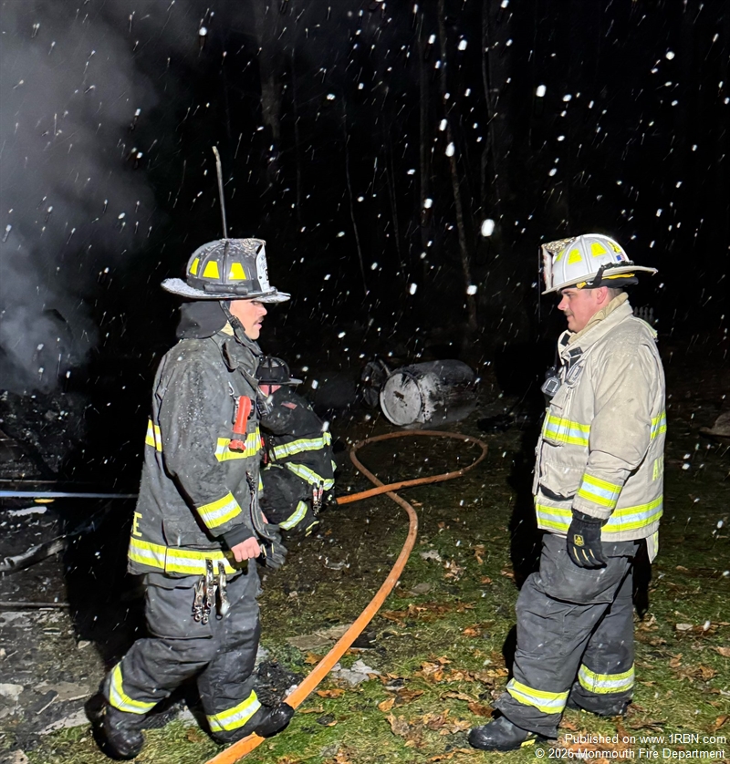 Monmouth Firefighters Assist at Fully Involved Structure Fire in Litchfield