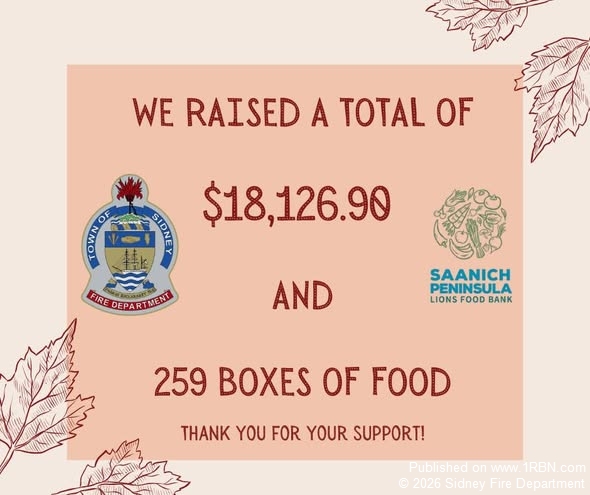 Sidney Firefighters Food Drive Raises Over $18,000 for Local Food Bank
