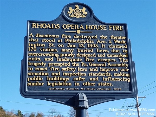 113th Anniversary of the Rhoad's Opera house Fire, Boyertown,Pennsylvania