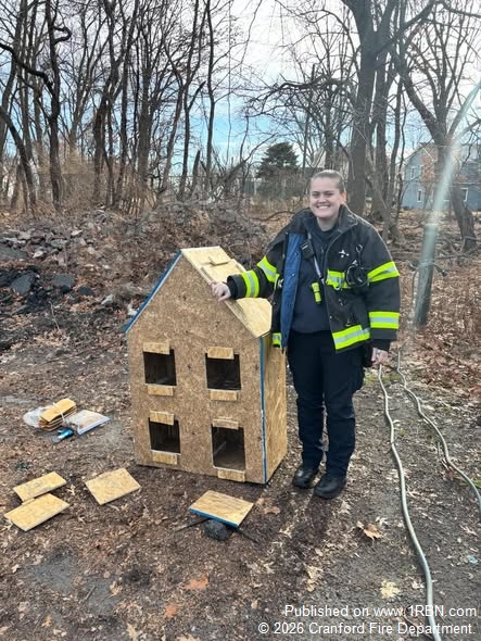 Cranford Probationary Firefighter Demonstrates Fire Flow Path