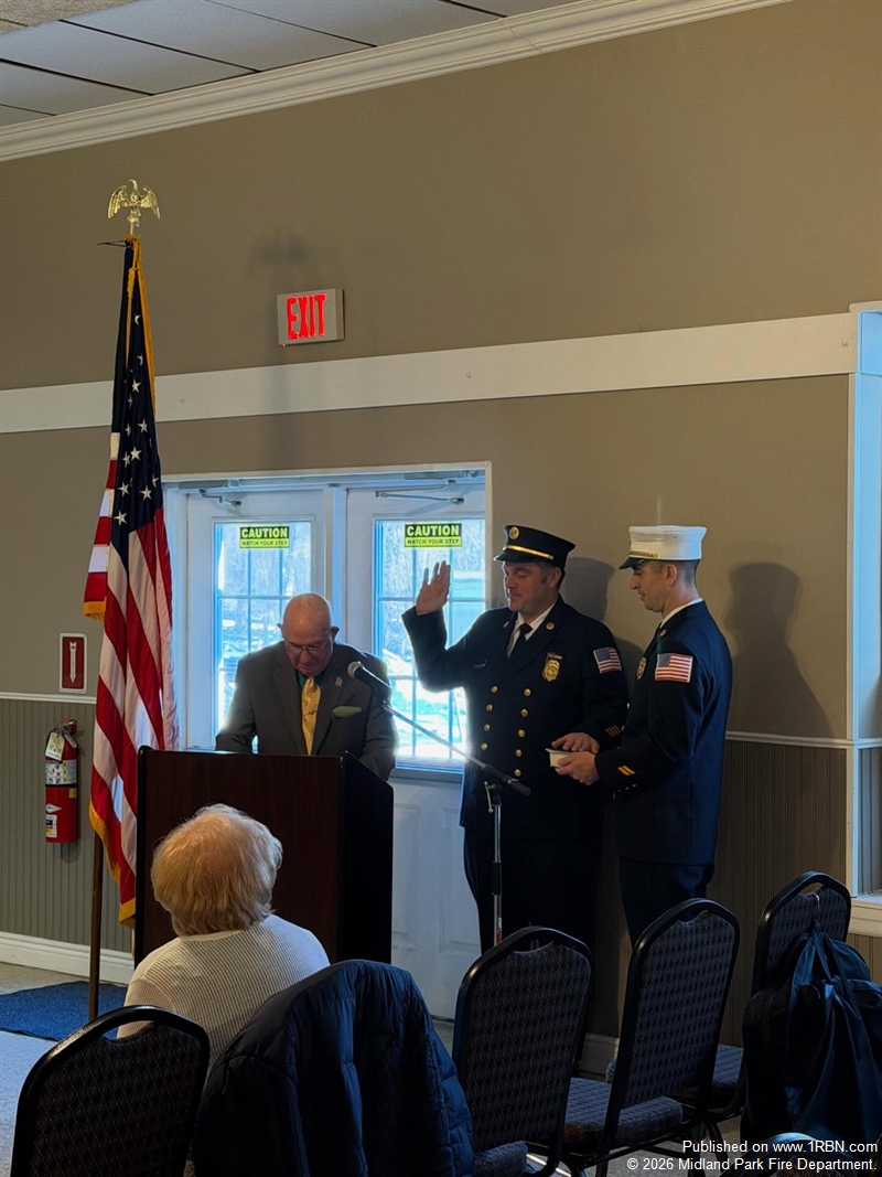 Midland Park Fire Department Swears In 2026 Board of Fire Officers