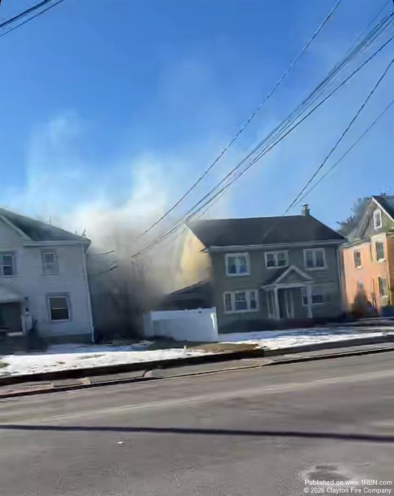 Clayton Crews Stop Second-Floor Bathroom Fire