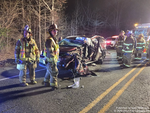 Union Fire Co. #1 Responds to MVC in Construction Zone
