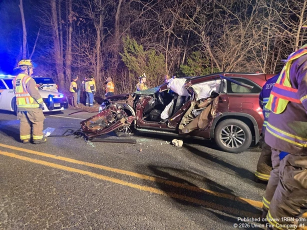 Union Fire Co. #1 Responds to MVC in Construction Zone
