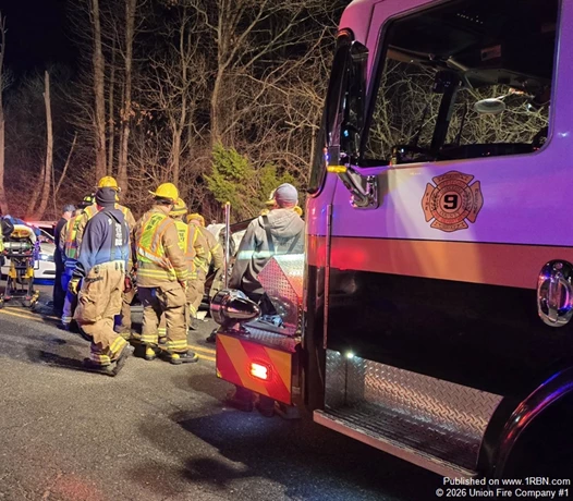 Union Fire Co. #1 Responds to MVC in Construction Zone