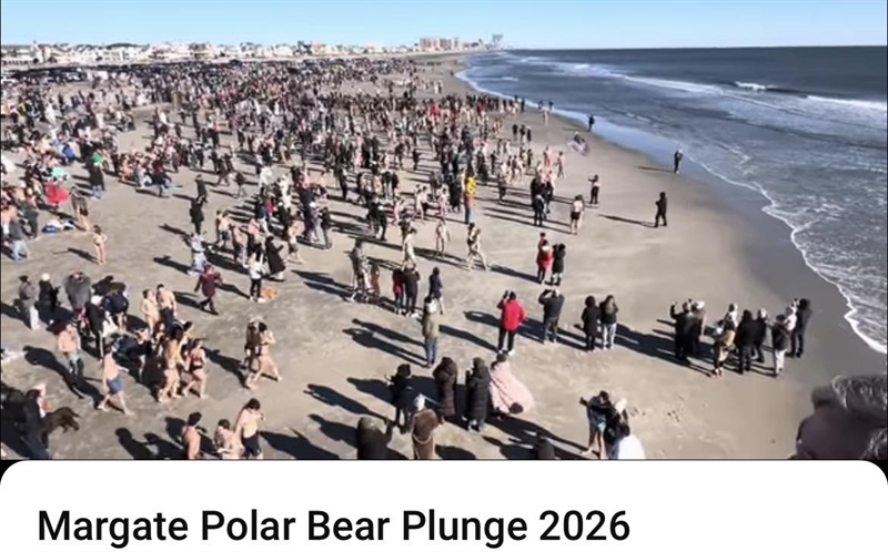 Margate Polar Bear Plunge Draws Large Crowd to Welcome the New Year