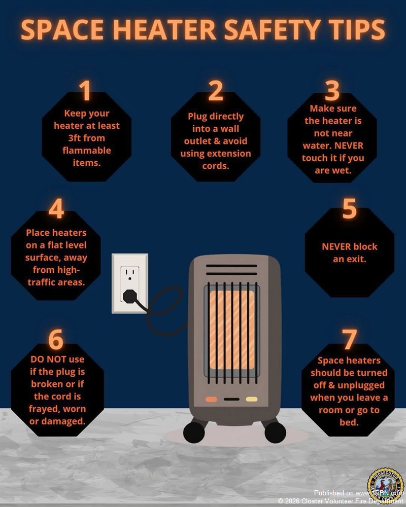 Closter Fire Department Issues Space Heater Safety Reminder Amid Winter ...