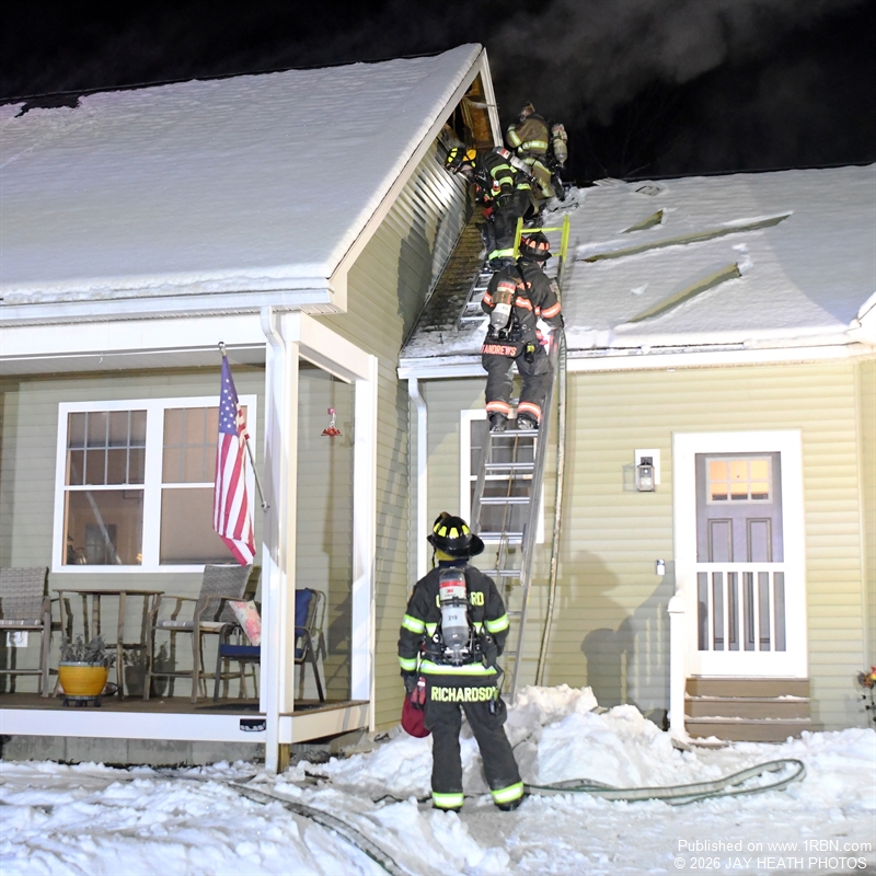 Family and Dog Escape Safely as Loudon Crews Battle Roof Fire