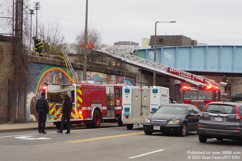 Outside Fire in Boston