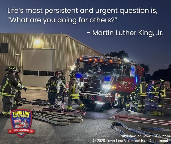Town Line Fire Marks MLK Day With Call to Community Service