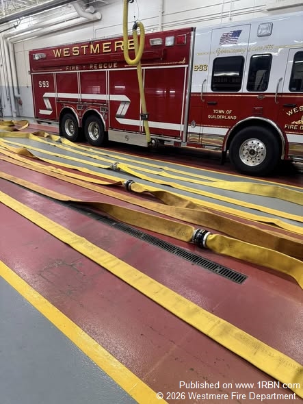 Westmere Firefighters Practice Hose Line Operations