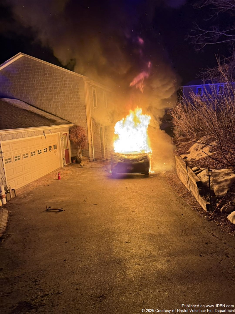 Mutual Aid Crews Respond to Hybrid Vehicle Fire