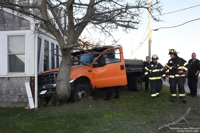Pickup Truck Crashes Into Falmouth Home