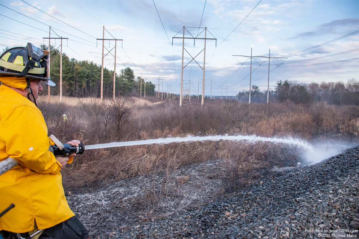 Brush Fire Reported Along Railroad Tracks in Feura Bush