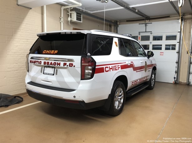 Mastic Beach Fire Department Brand New 2021 Tahoe Chiefs Car