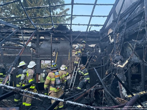 Westfall Twp. VFD and Mutual Aid Quickly Extinguish Fitness Building Blaze
