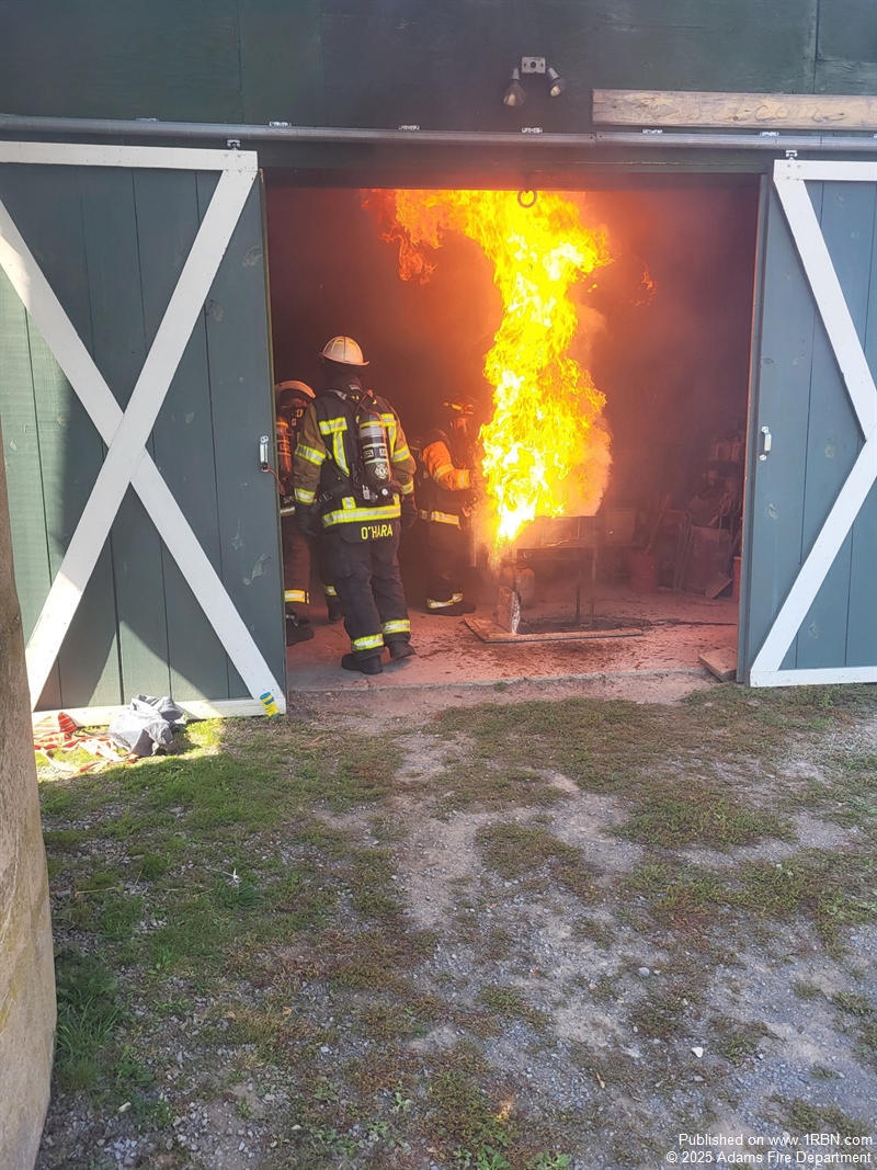 Adams Fire Responds to Barn Fire on County Route 84