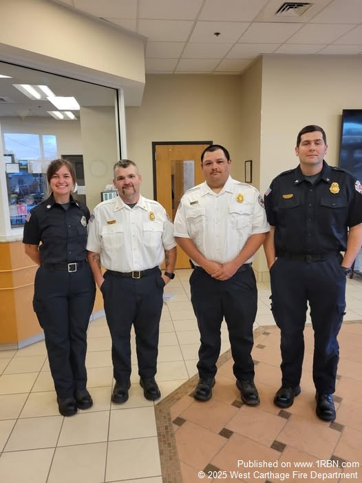 West Carthage Firefighter Promoted to Engineer in North Carolina