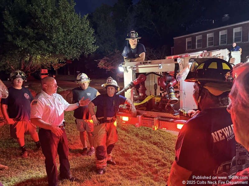 Colts Neck Fire Companies Conduct Joint Drill at NWS Earle