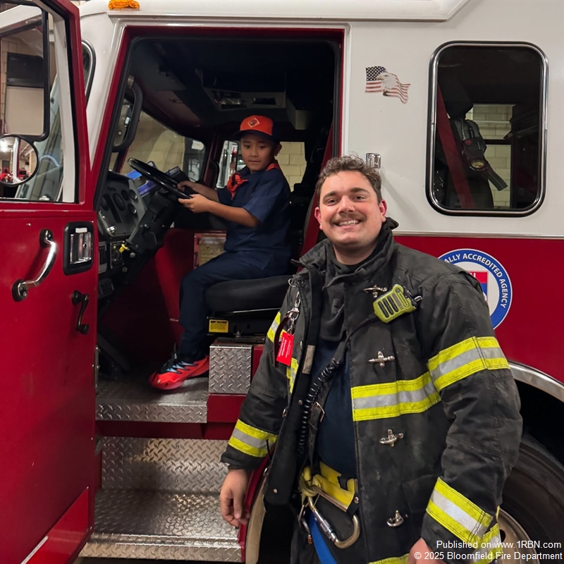 Bloomfield Fire Department Hosts Tiger Pack 22 for Station Tour