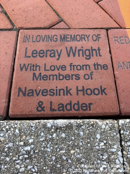 Red Bank Fire Department Honors Chief Frank Woods with Memorial Brick ...