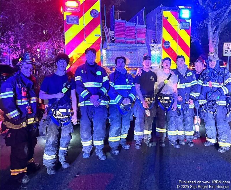 Sea Bright Fire Rescue Assists at Tinton Falls House Fire