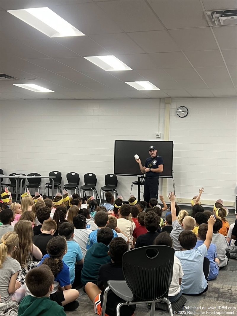 Rochester Fire Department Concludes Fire Prevention Week with School Visit