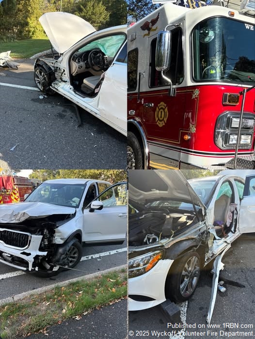 Rescue 2, Engine 5, and Engine 6 Respond to Morning MVA in Wyckoff