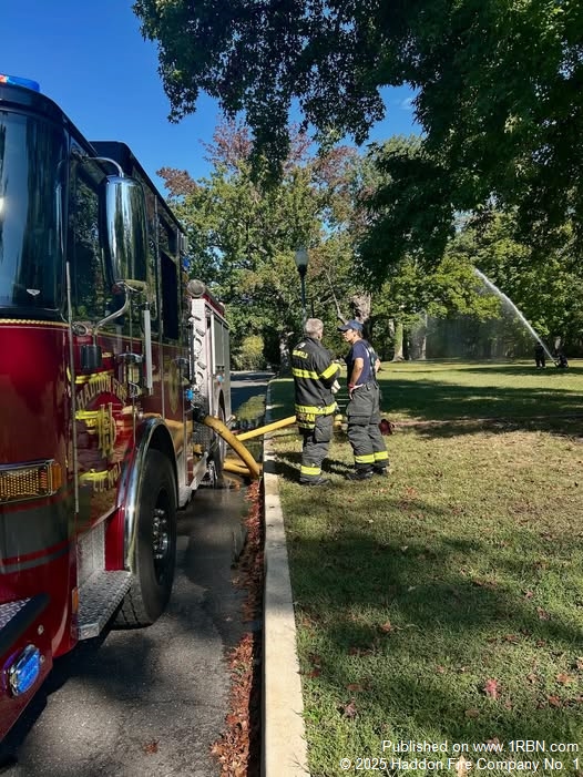 Haddon Firefighters Drill on Speed and Efficiency