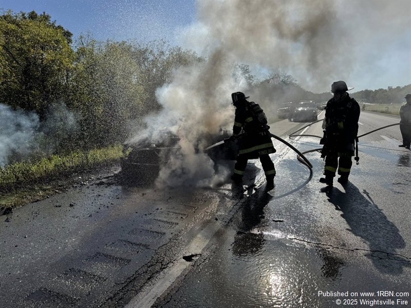 Wrightsville Firefighters Handle Vehicle and Vegetation Fire