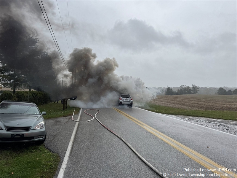 Dover Township Firefighters Contain Vehicle Fires, Assist Patients at Scene