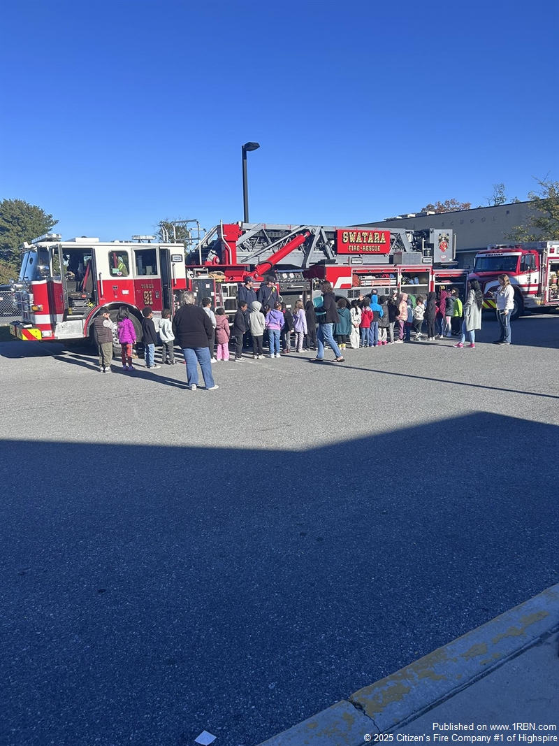 Highspire Firefighters Visit School for Fire Prevention Month