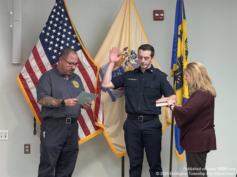 Burlington Township Fire Department Welcomes Three New Members