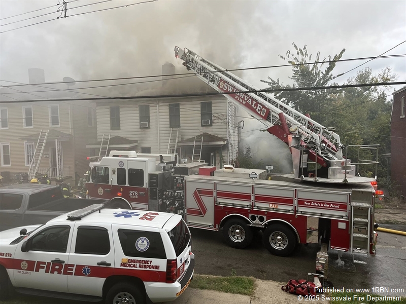 Swissvale Fire Assists at North Braddock Structure Fire on North Avenue