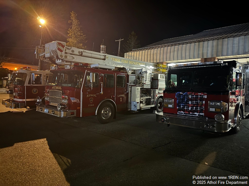 Athol Fire Department Assists Gardner During Working Fire.