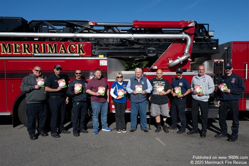 Merrimack Fire Rescue Receives Donation from Merrimack Lions Club