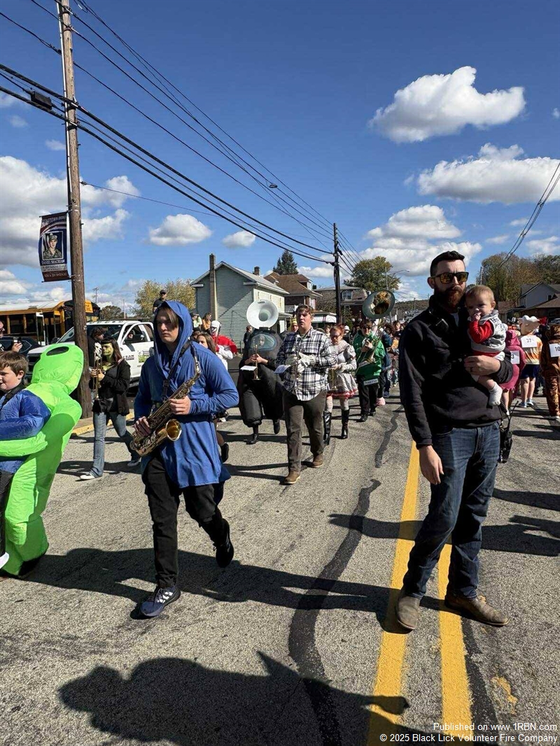 Marching Band and Costumes Highlight Black Lick Celebration.
