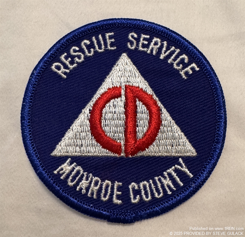 1960's vintage Rescue Service patch from Monroe County