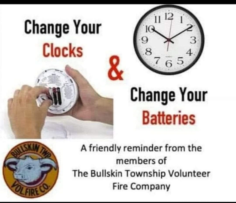 Reminder: Time Change and Home Safety Tips