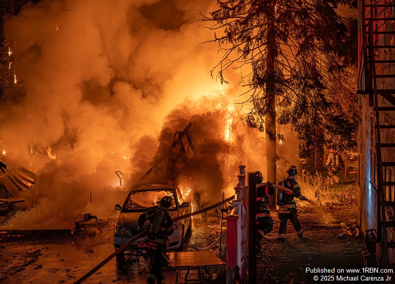 Fully Involved Garage Fire in New Britain