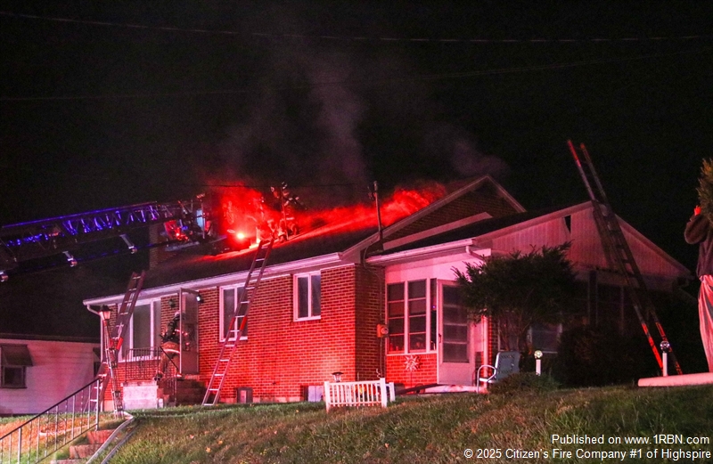 Mutual Aid Supports Highspire Crews at Halloween-Day House Fire.