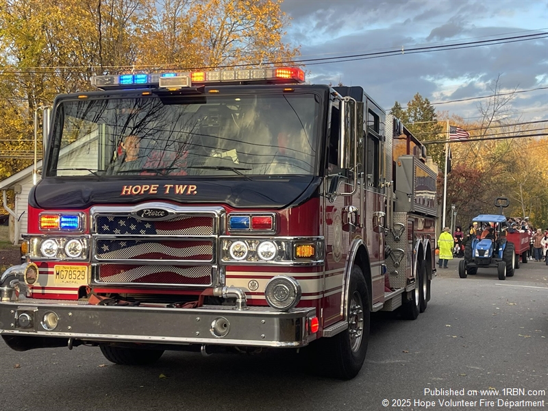 Hope Volunteer Fire Department Joins Community for Annual Halloween Parade