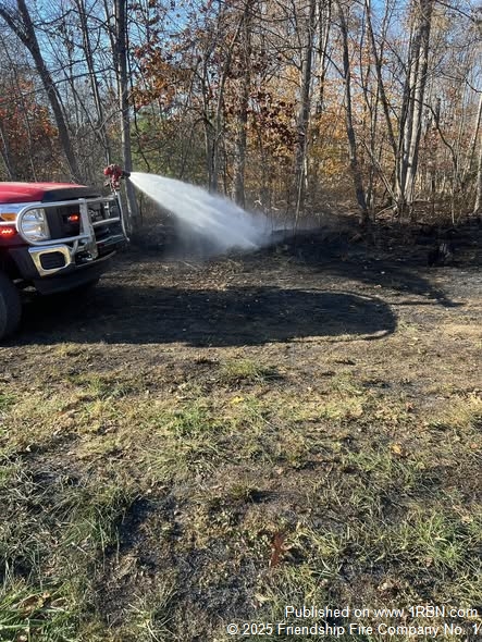 Friendship Fire Co. No. 1 Helps Contain 2.5-Acre Woods Fire.