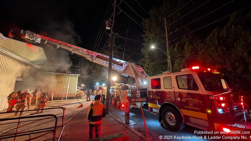Keystone Crews Assist at Schaefferstown Commercial Fire.