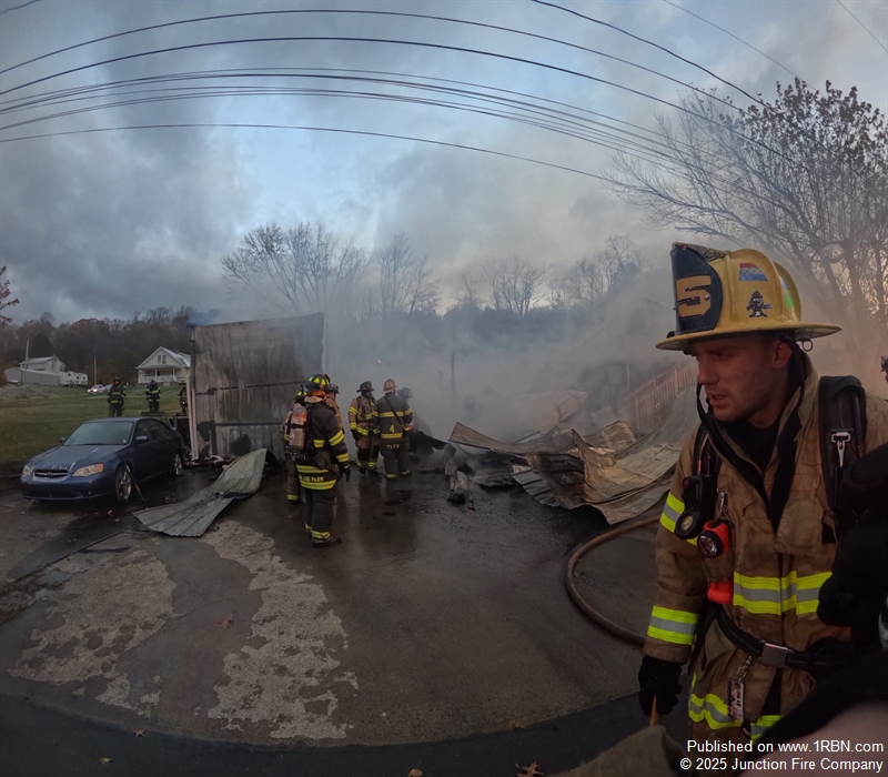 Junction Fire Company Responds to Early Morning Garage Fire.